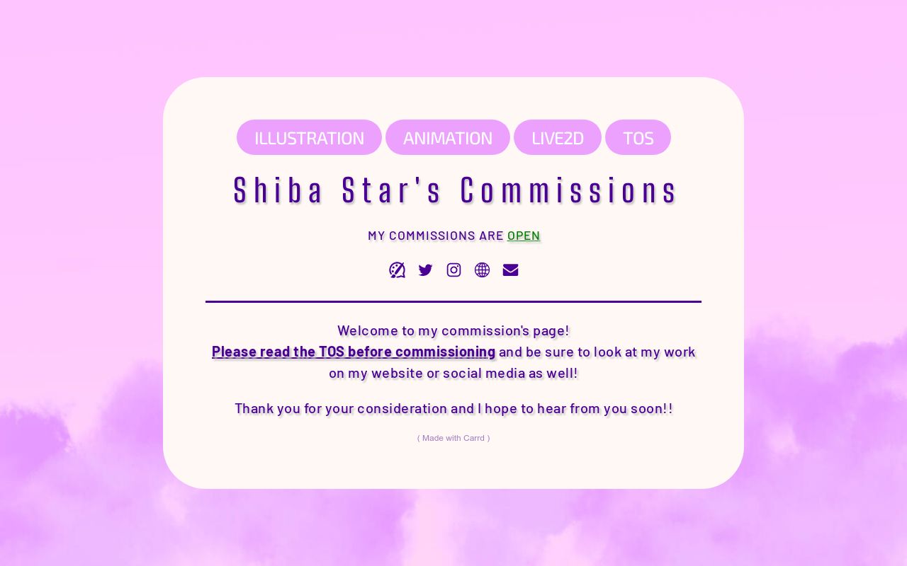 Shiba Star's Commissions
